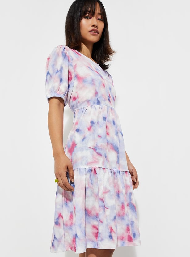 Buy URB_N Women Printed Tiered Dress Online at just Rs. 999.0 ...