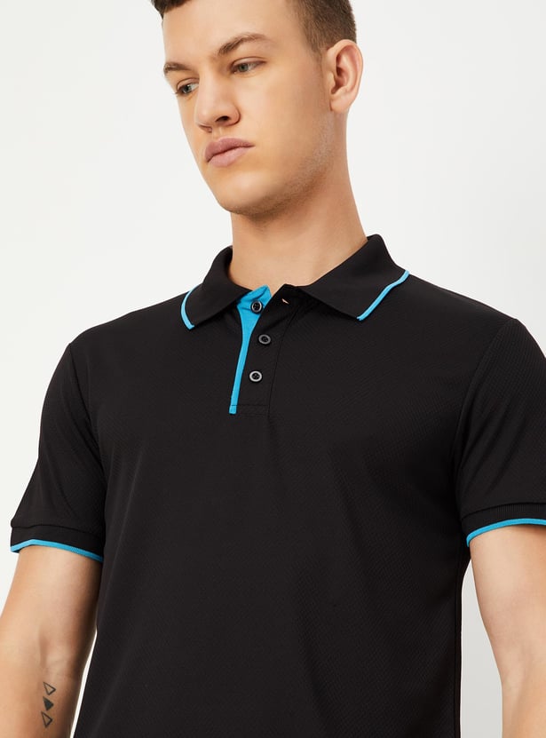 Buy Men Slim Fit Solid Active Polo T-shirt Online at just Rs. 499.0 ...