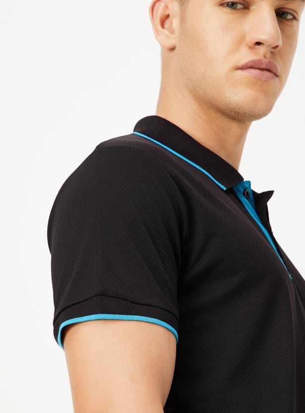 Buy Men Slim Fit Solid Active Polo T-shirt Online at just Rs. 499.0 ...