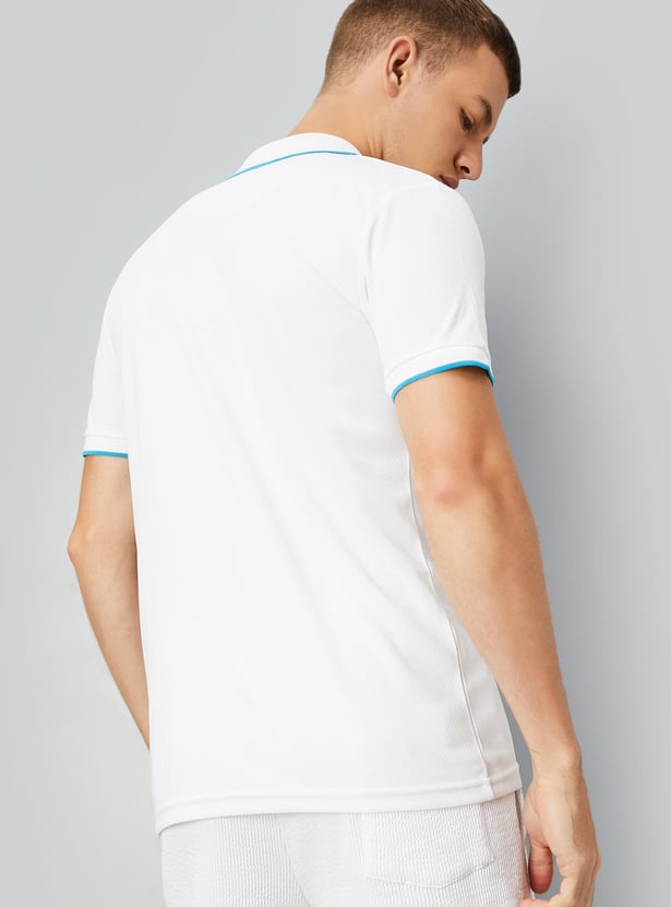 Buy Men Slim Fit Solid Active Polo T-shirt Online at just Rs. 499.0 ...