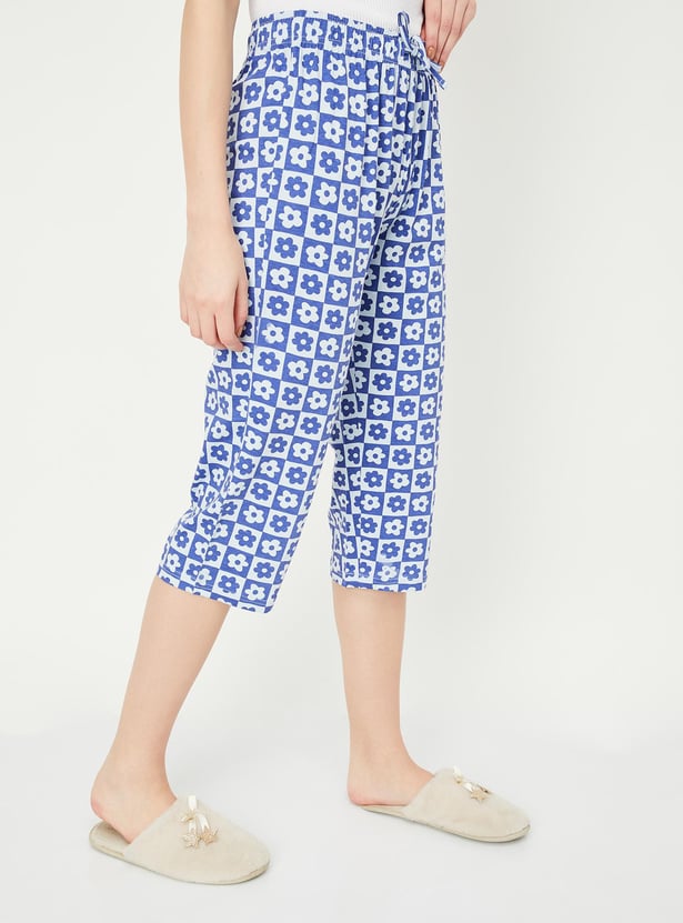 Buy Women Printed Knit Capris Online at just Rs. 449.0 - 1000013830240 ...